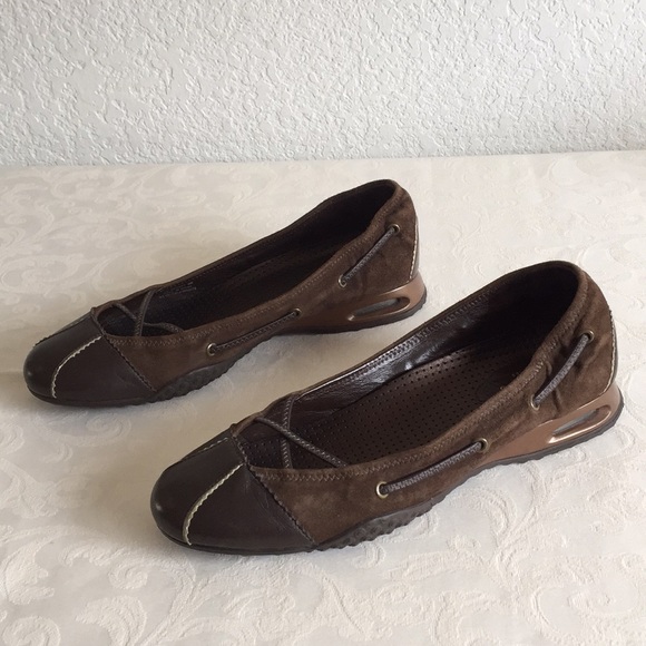 Cole Haan | Shoes | Cole Haan Brown Suede And Leather Nike Air Flats ...